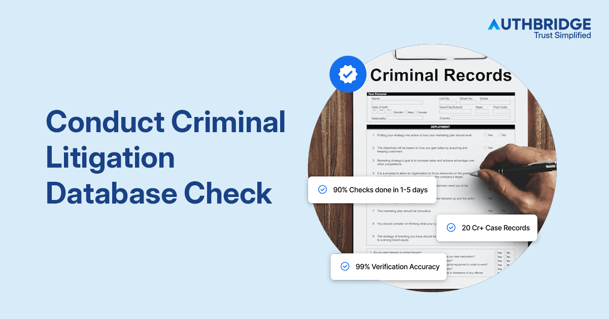 Criminal Litigation Database Check | Criminal Litigation Check - AuthBridge